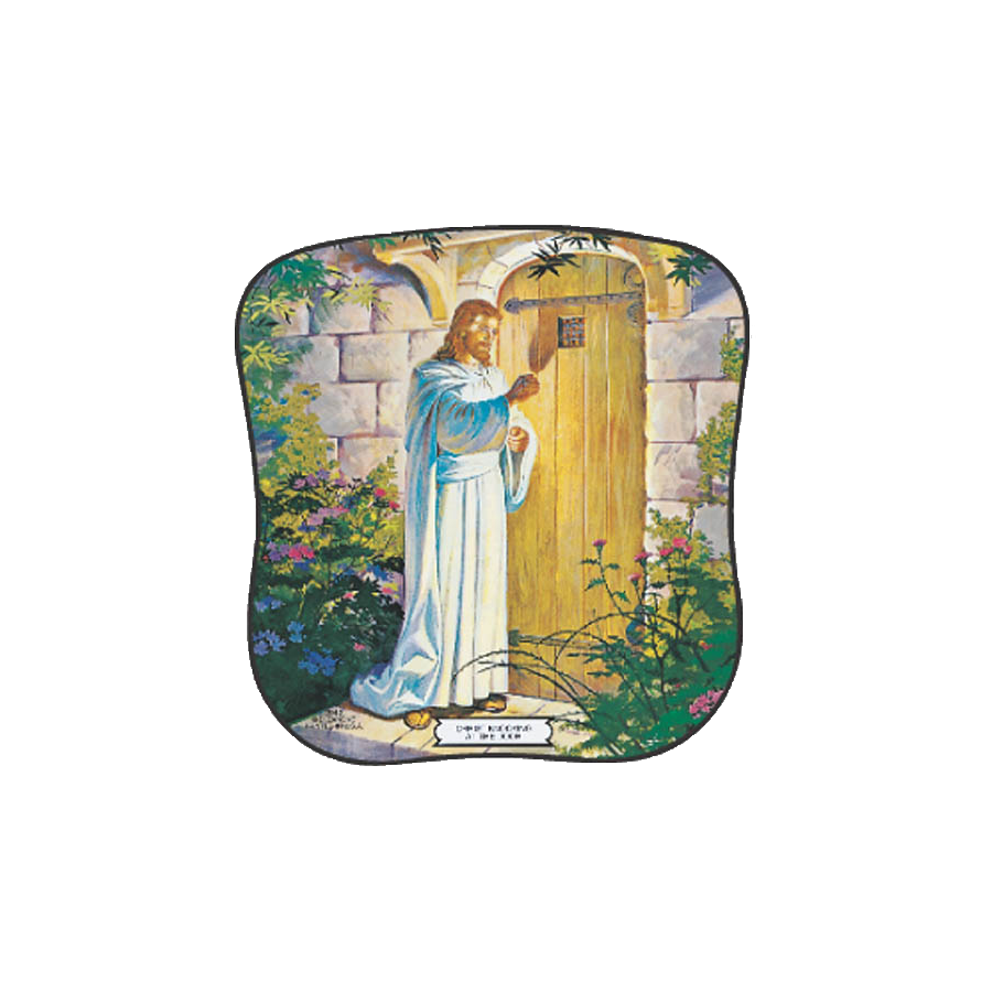 Christ Knocking at Door Hand Fan