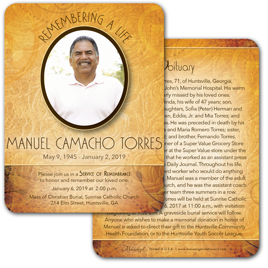 Marigold Signature Memorial Announcements