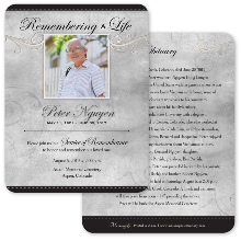 Ornate Signature Memorial Announcements