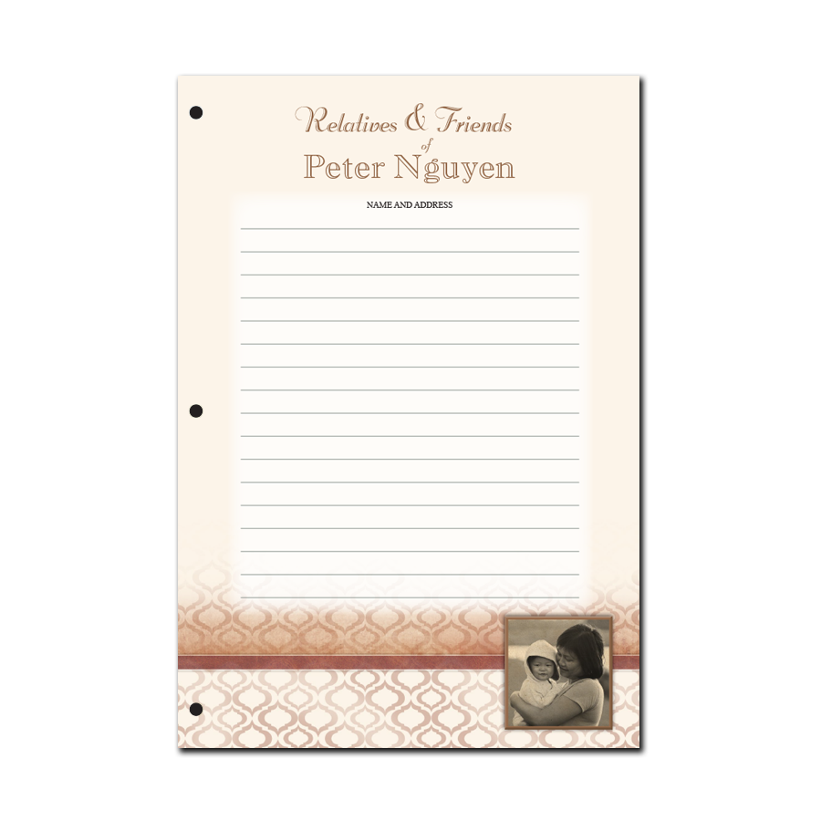 Cambridge Signature Relatives & Friends Page Packets