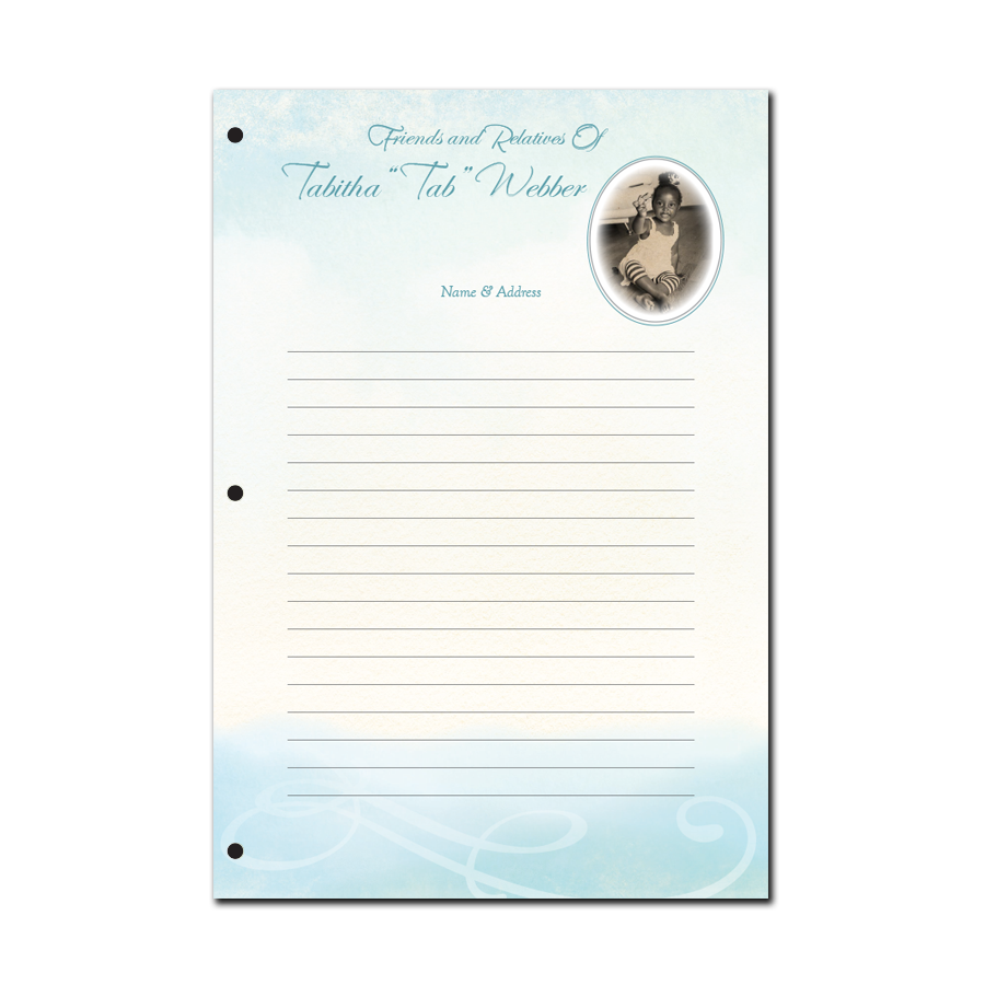 Sky Signature Relatives & Friends Page Packets