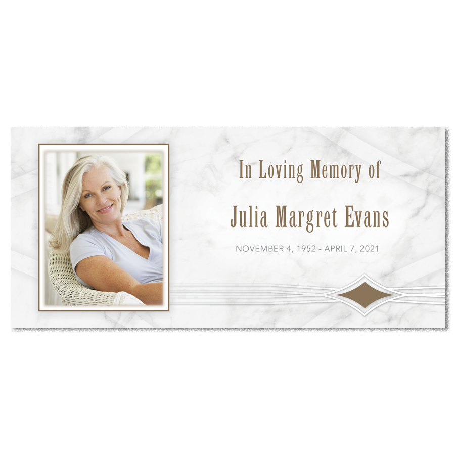 Marble Signature Casket Panel