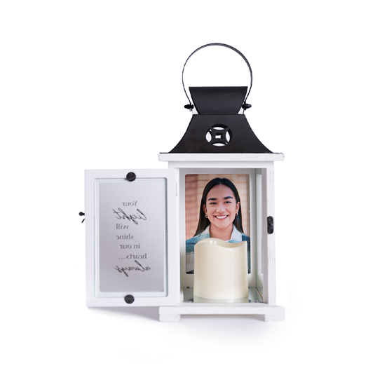 Signature Memorial Lantern with Personalized Photo Frame