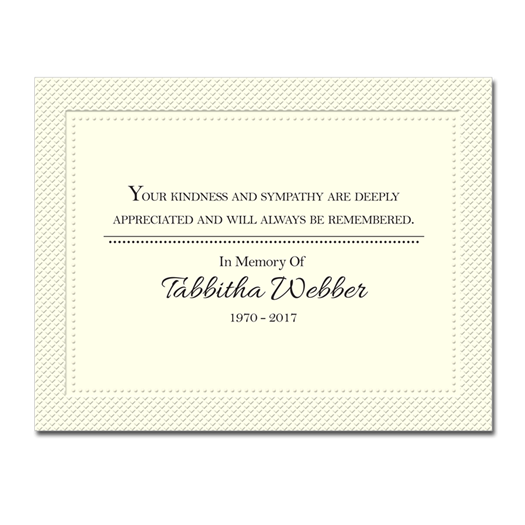 Jackson Personalized Acknowledgement Cards