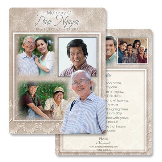 Champagne Signature Remembrance Cards